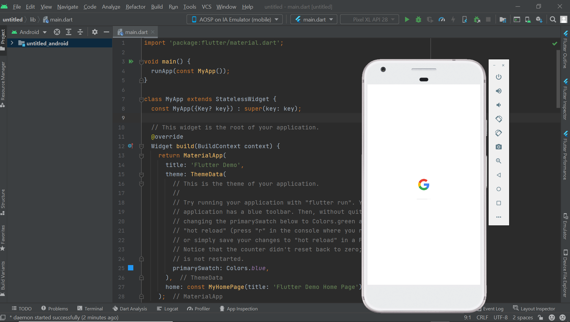 How To Create A New Flutter Project